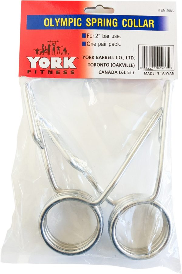 2" Spring Collars - Chrome / Bulk (Pair) - York Barbell