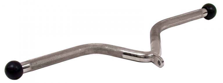 V Shape Chrome Bar W/ Rubber Ends | Cable Machine Attachments | York